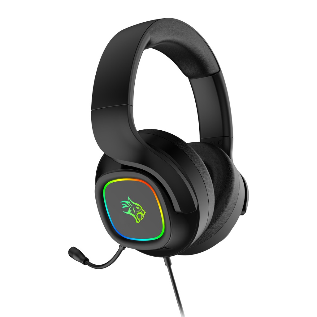 Porodo Gaming RGB Headphone with Detachable Microphone - Black | Porodo